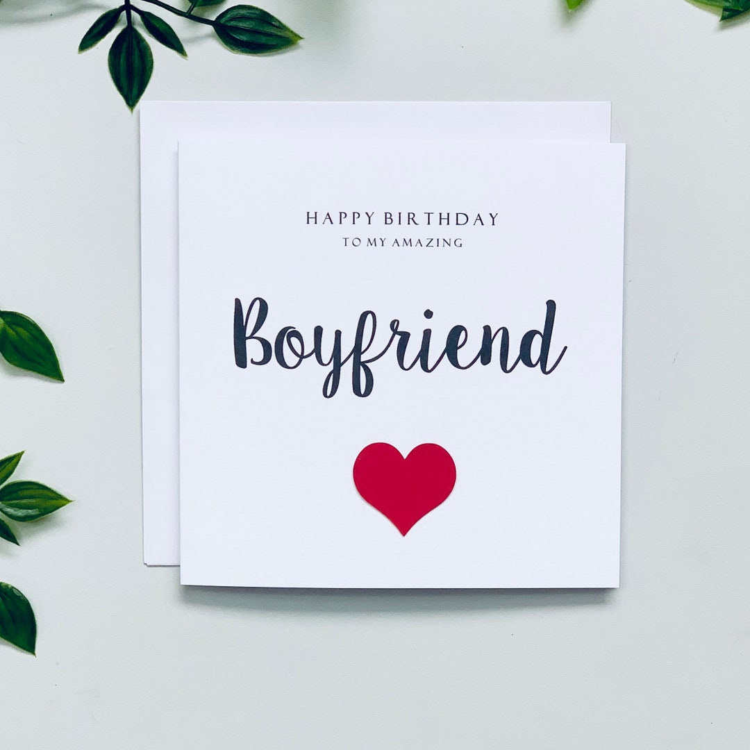 Personalised Happy Birthday to My Amazing Boyfriend Card, Happy Bday ...
