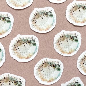 Puffer Fish Sticker, Aesthetic Stickers, Fish Sticker, Stickers Laptop ...