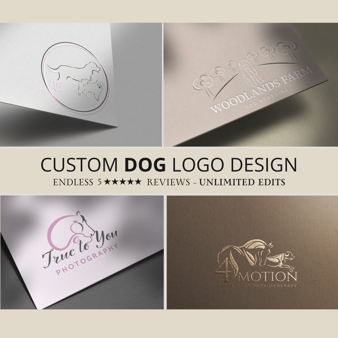 Custom Dog / Canine Logo Design - Dog Logo Design - Bespoke Dog Logo ...