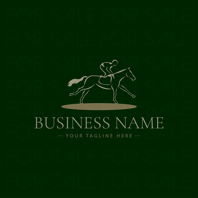 Custom Equestrian Logo Design - Jockey Logo - Racehorse Logo - Equine ...