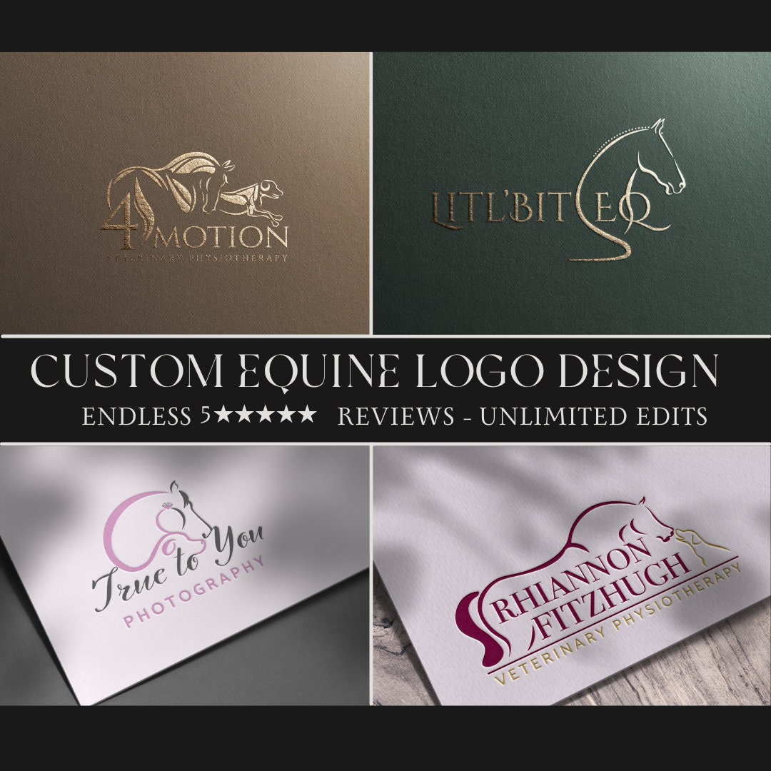 Custom Equestrian Logo Design Equine Logo Design Bespoke - Etsy