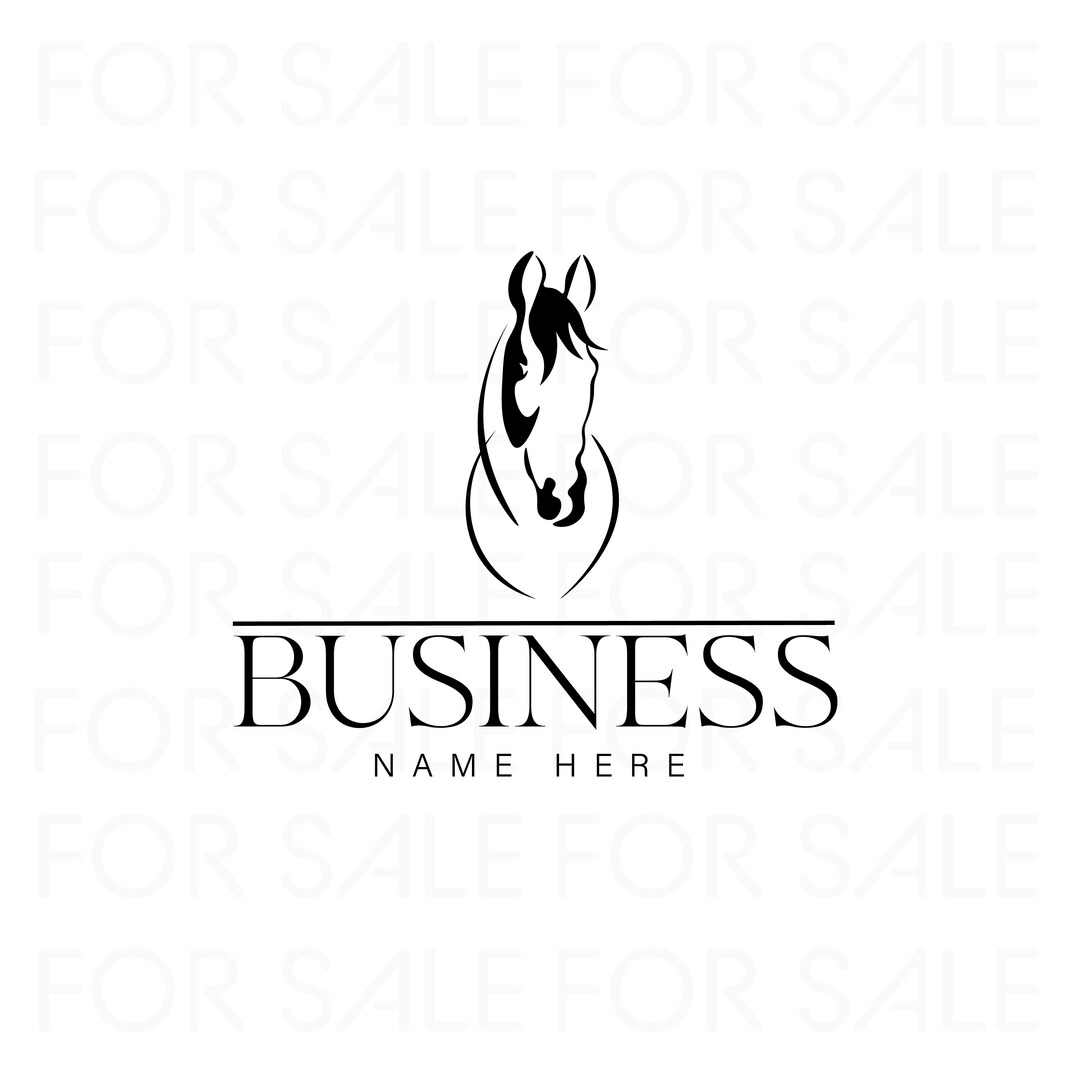 Custom Equestrian Logo - Horse Head Logo - Equine - Custom Horse Logo ...