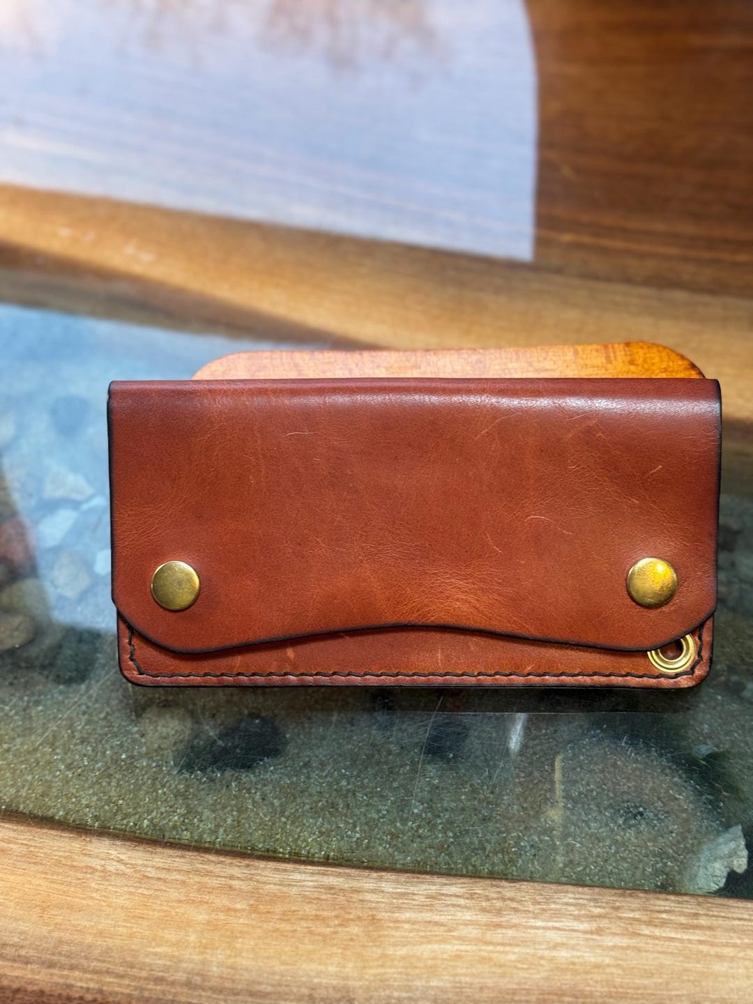 Handmade Full Grain Biker, Trucker, Chain, Leather Wallet - Etsy