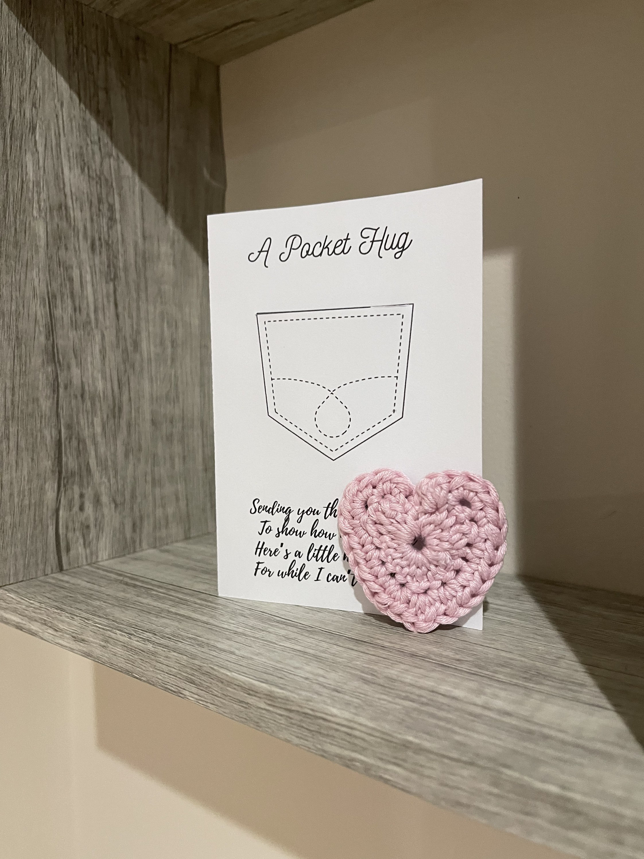 Pocket Hug Card Pink - Etsy