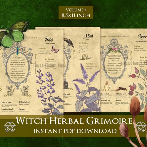 Spellwork Basics Printable Grimoire Book of Shadows Pages - Etsy