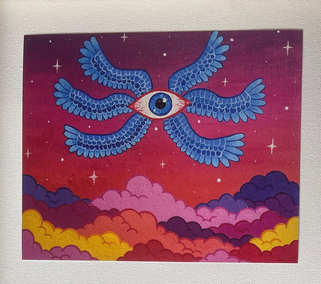 Cosmic Angel/ Biblical Angel Trippy Print - Etsy