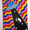 Trippy Skies/ Posca Pen Drawing on Canvas Board - Etsy