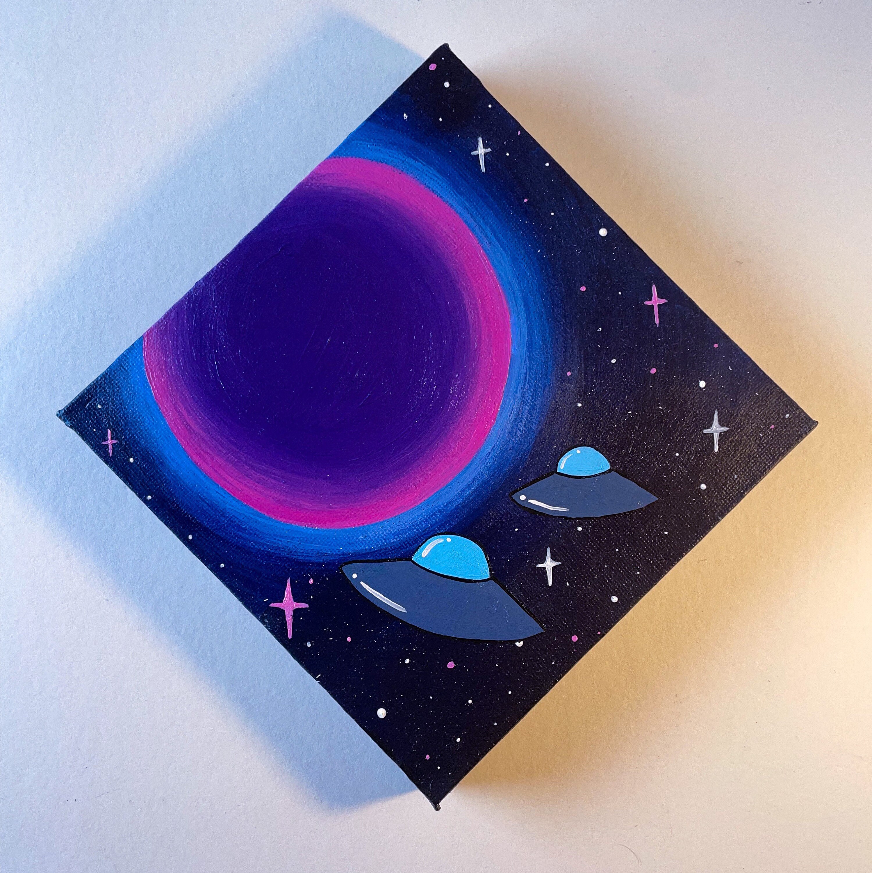 Depths of Space / Psychedelic Visionary Mini Space Painting - Etsy