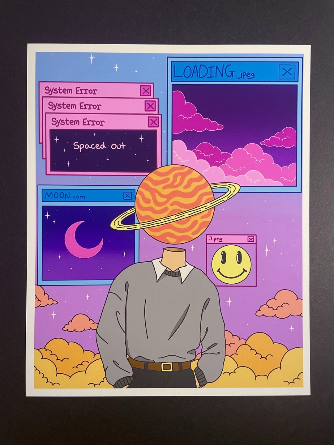 Spaced Out/ Trippy Lofi Anime Print - Etsy
