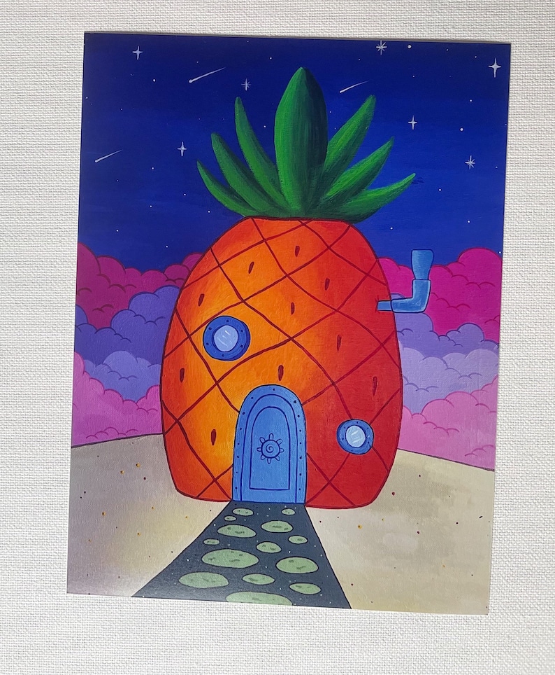 Spongebob’s House in Space TRIPPY PRINT - Etsy