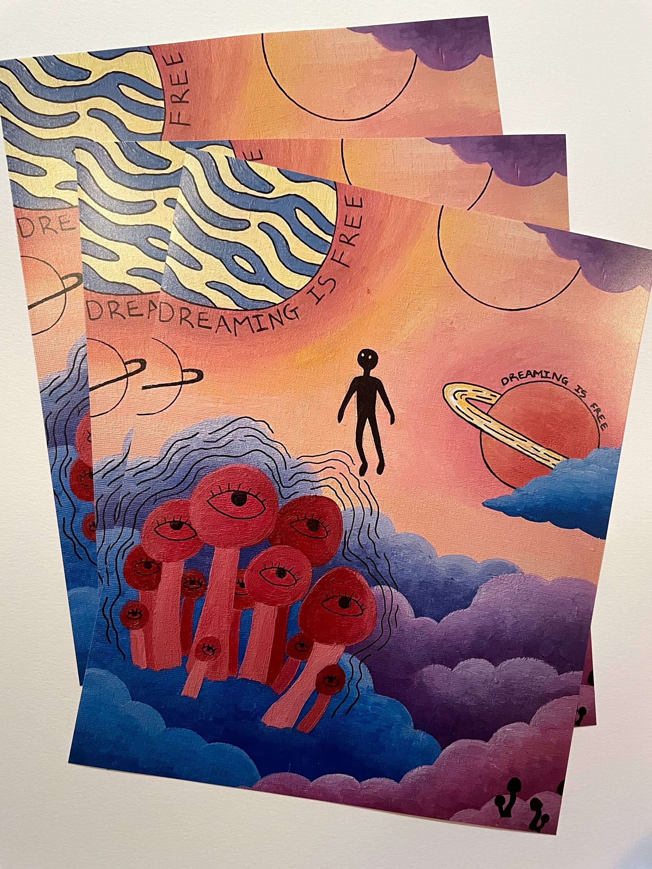 Dreaming is Free/8x10 Print of Dreamcore Painting | Etsy