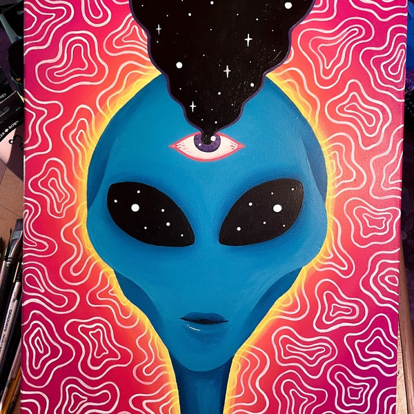 Alien Painting - Etsy