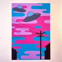 Cosmic Garden /trippy Original Canvas Painting - Etsy