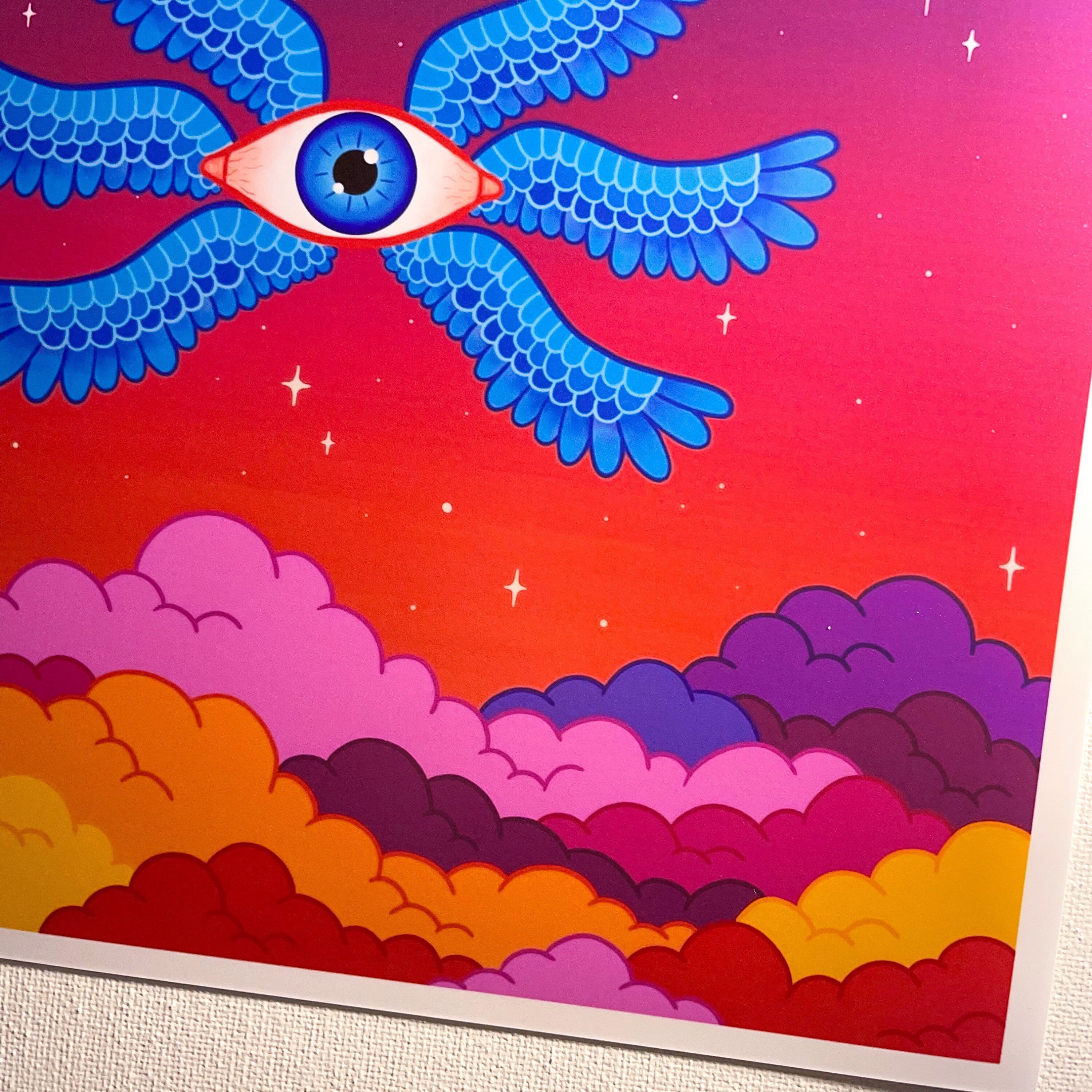 Biblical Angel / Psychedelic Digital Art Print - Etsy