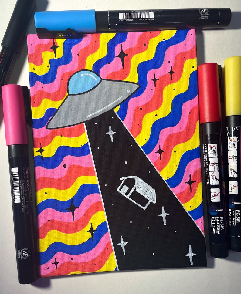 Little House/ Trippy Posca Pen Drawing - Etsy