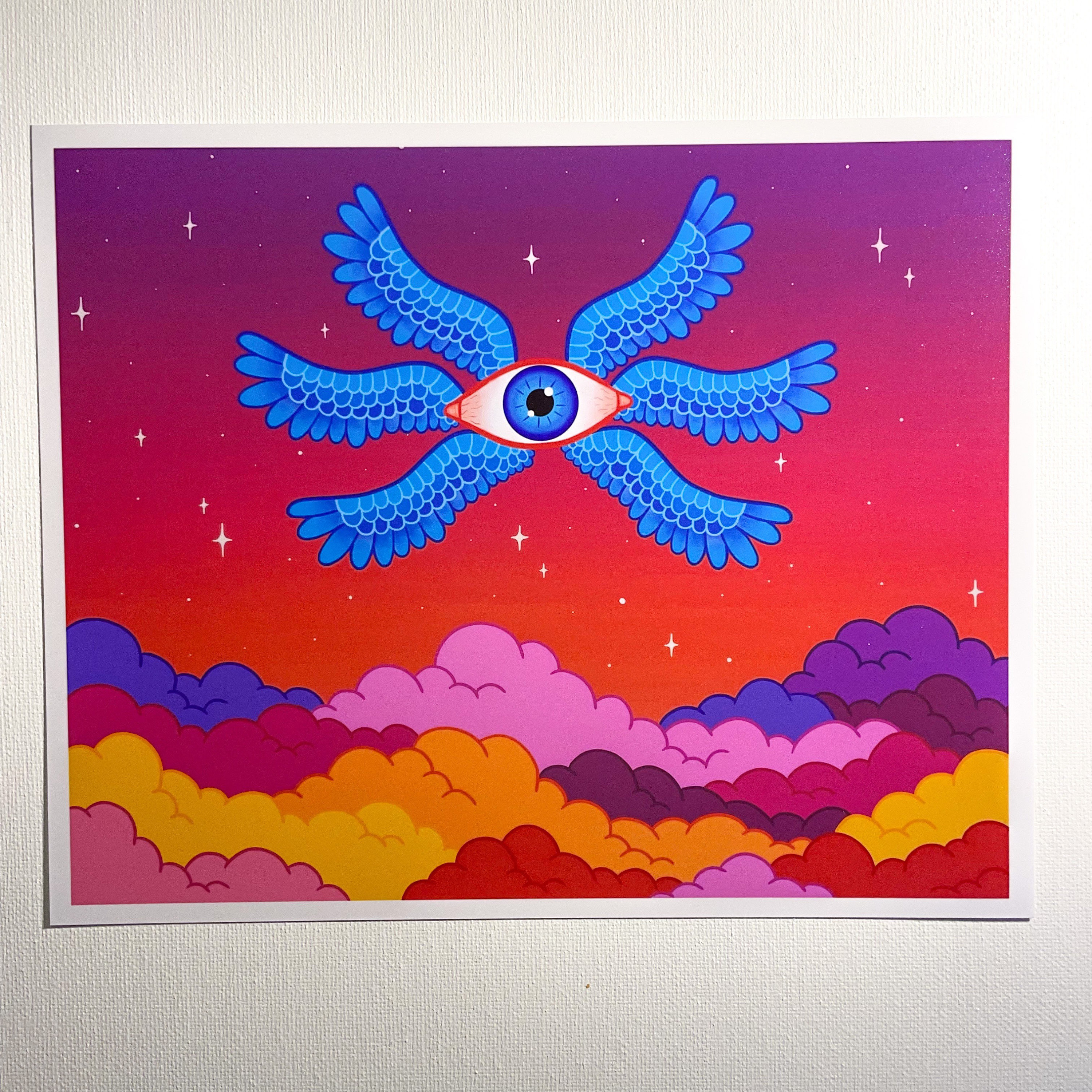 Biblical Angel / Psychedelic Digital Art Print - Etsy
