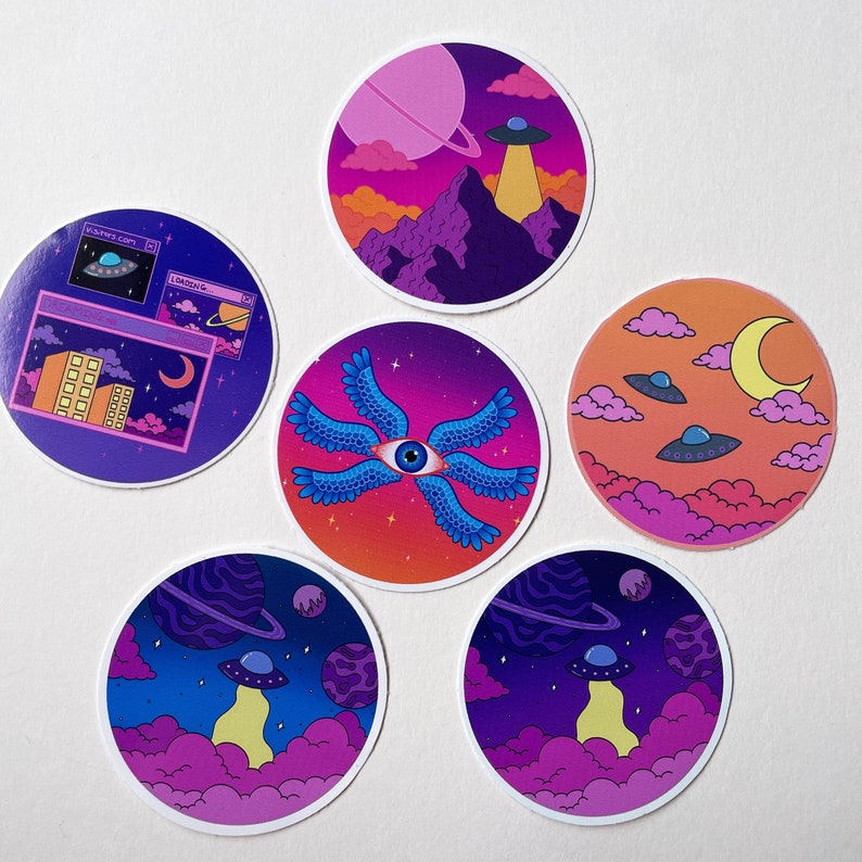 Lofi Trippy Sticker Pack - Etsy