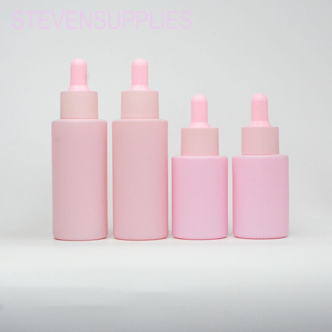 30ml 50ml Cute Pink Dropper Bottle Flat Shoulder Bottle Pink Cap for ...