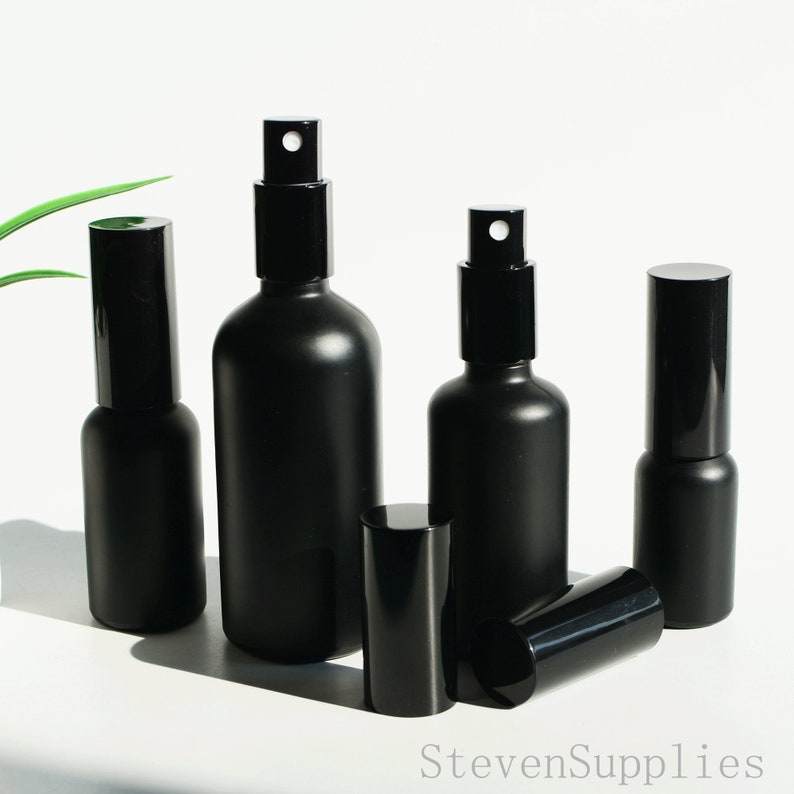15100ml Matte Black Glass Spray Bottles or Perfume Bottles - Etsy