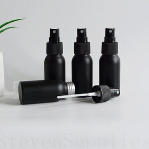 50ml Matte Black Aluminum Fine Mist Spray Bottle Empty Mini Travel Size ...