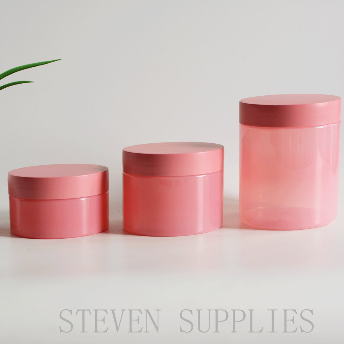 100g 150g 200g 250g Pink Plastic Cream Jars, 1~200pcs Cosmetic Face ...