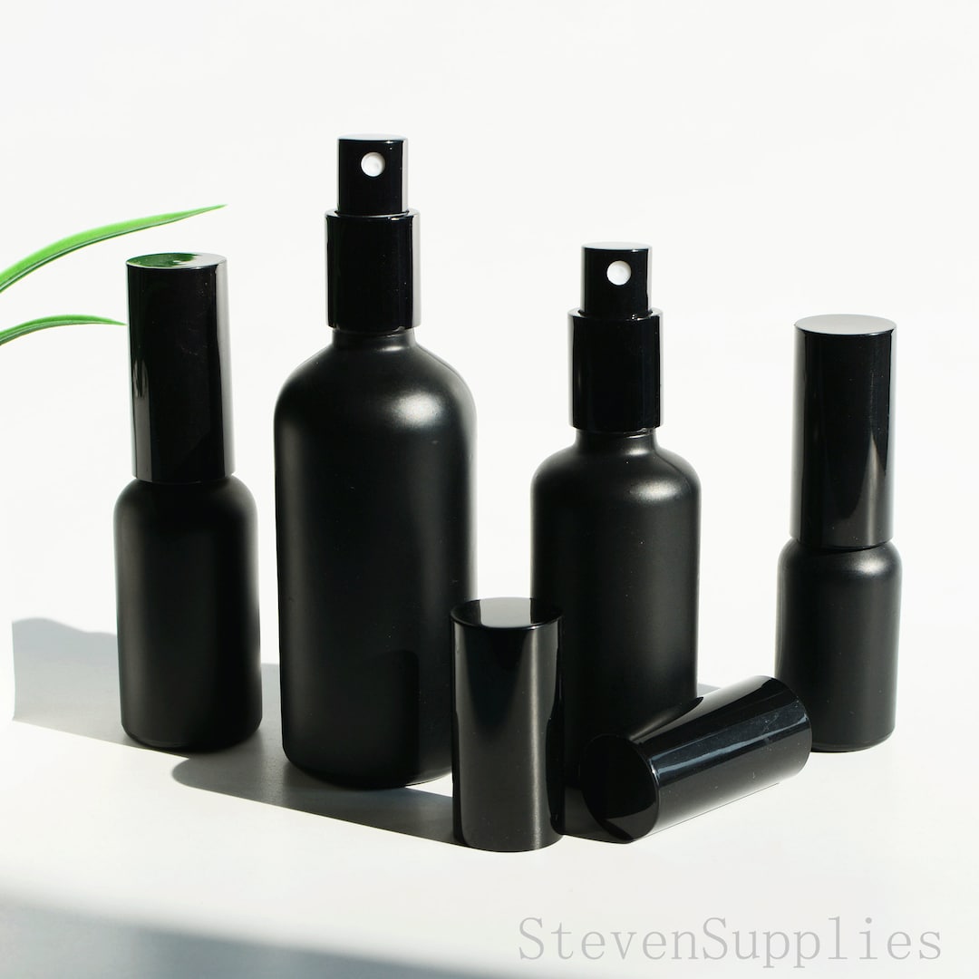15100ml Matte Black Glass Spray Bottles or Perfume Bottles - Etsy