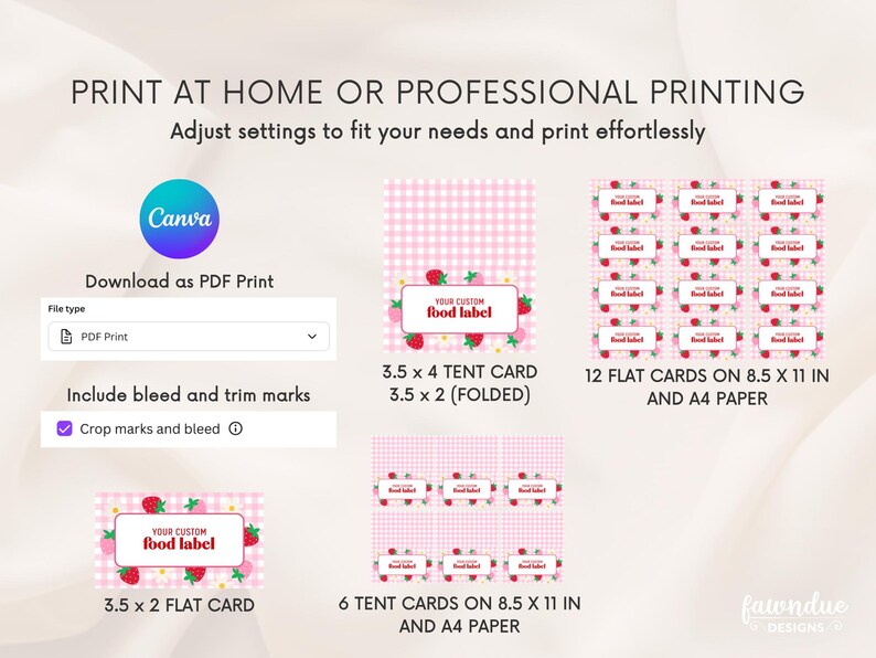 Berry First Birthday Food Labels, Editable Party Tent Cards (digital ...