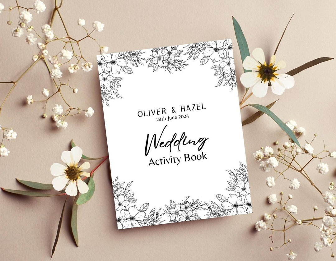 Engaging Wedding Activity Booklet, A4 Coloring Page Handout, Picture ...