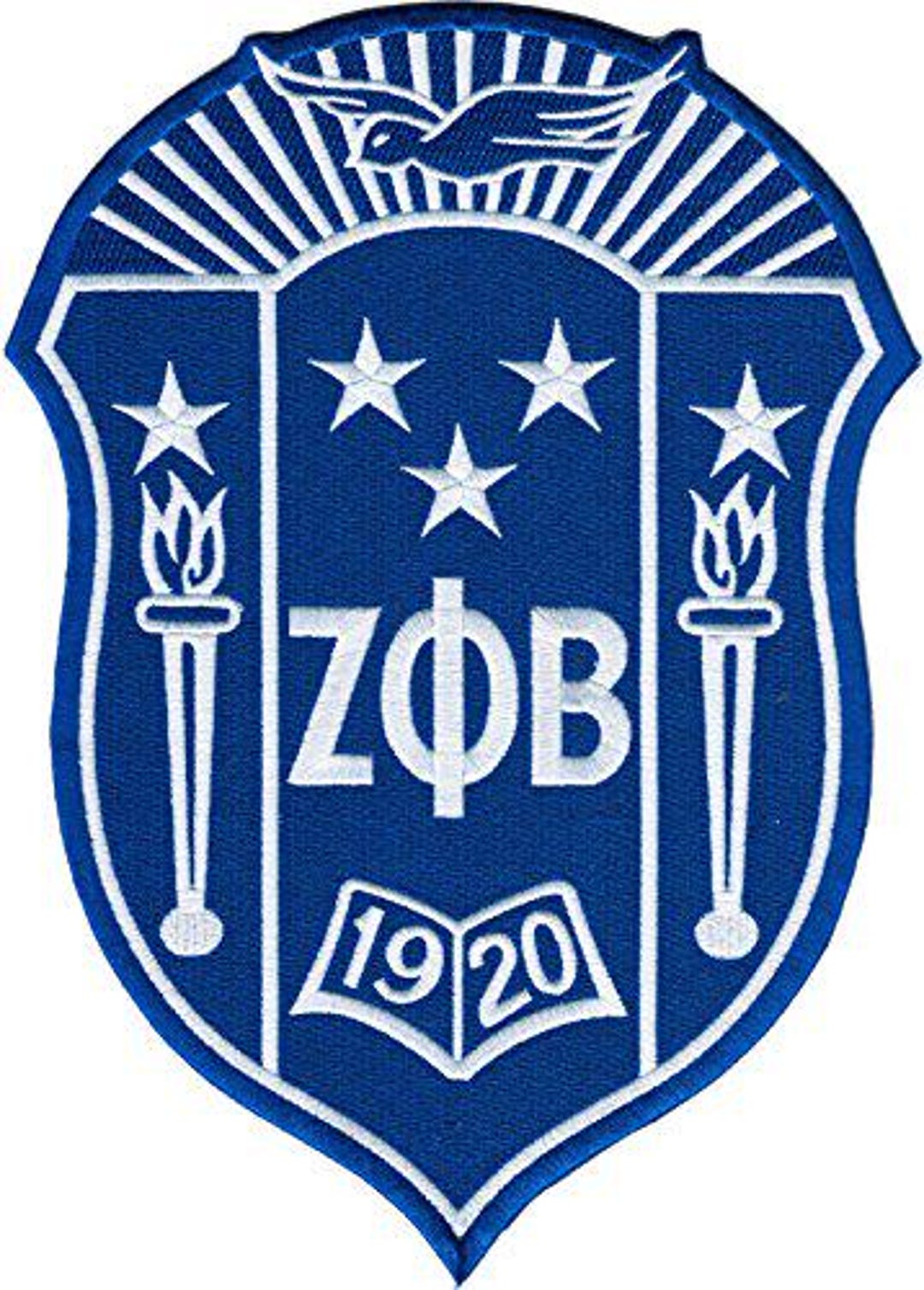 Zeta Phi Beta Crest Iron-on Patch [royal Blue - 10.5"] - Etsy