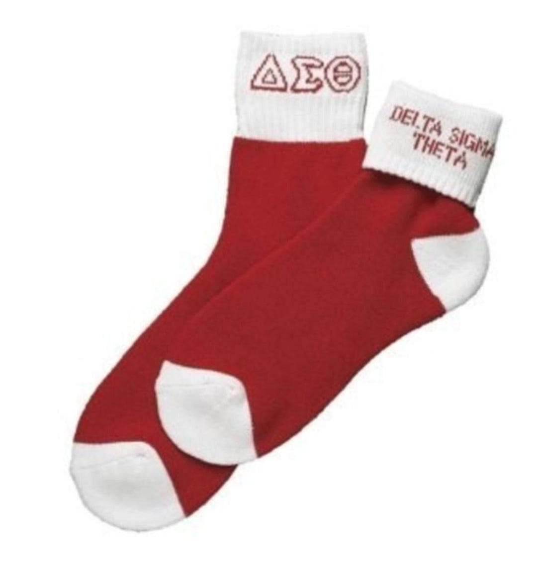 Delta Sigma Theta Red Ankle Socks , Large - Etsy