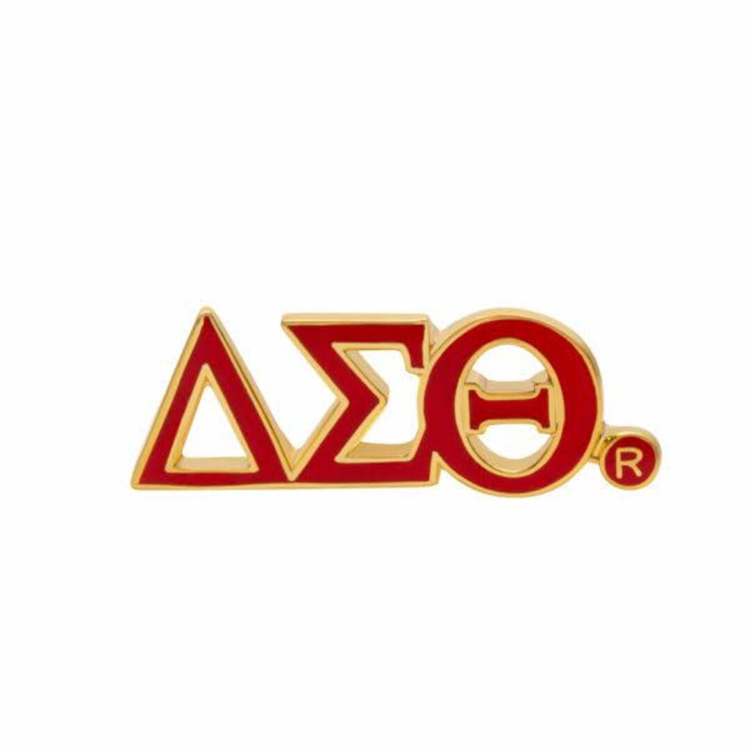 Delta Sigma Theta Sorority 3 Letter Red Gold Color Pin - Etsy