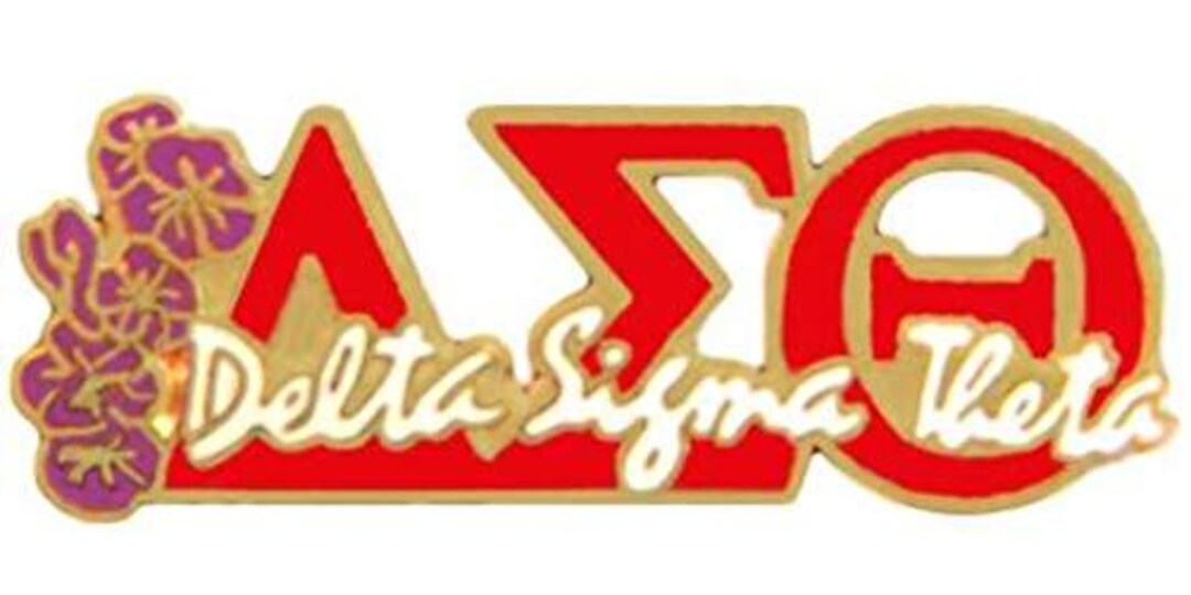 Delta Sigma Theta Greek Letters, Script and African Violet Lapel Pin - Etsy