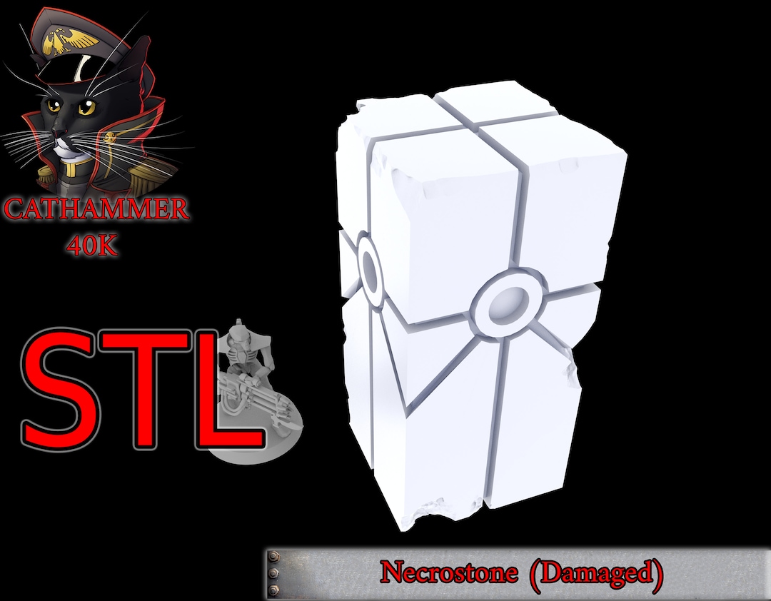Necron Themed Necrostone damaged Cathammer 40K Terrain STL File - Etsy