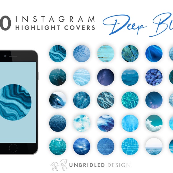 Blue Instagram Icons - Etsy
