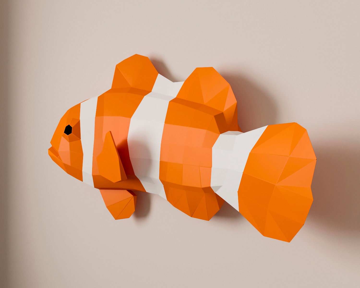 Papercraft Clownfish 3D Paper Craft Fish Model Pdf Template | Etsy