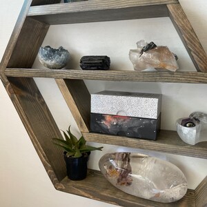 Custom Made to Order Hexagon Design 2-crystal Display Shelf - Etsy