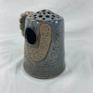 Blue Ceramic Parmesan Romano Cheese Shaker, Hand-thrown Kitchen Spice ...