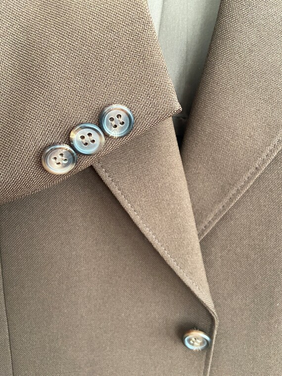 Vintage mens brown 3 piece suit with reversible vest … - Gem