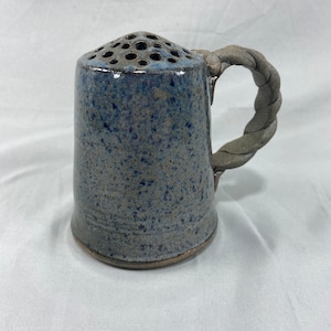 Blue Ceramic Parmesan Romano Cheese Shaker, Hand-thrown Kitchen Spice ...