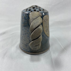 Blue Ceramic Parmesan Romano Cheese Shaker, Hand-thrown Kitchen Spice ...