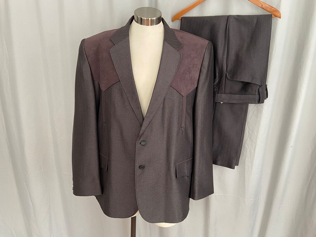 Gray Brown Mens Western Suit Buffalo Country Rockabilly Suit - Etsy