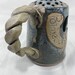 Blue Ceramic Parmesan Romano Cheese Shaker, Hand-thrown Kitchen Spice ...