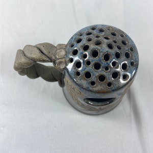 Blue Ceramic Parmesan Romano Cheese Shaker, Hand-thrown Kitchen Spice ...