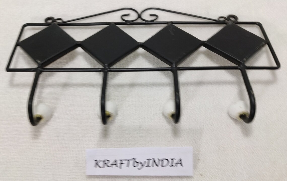 Green Yellow Mix Ceramic Wall Hooks Handmade Handpainted | Etsy