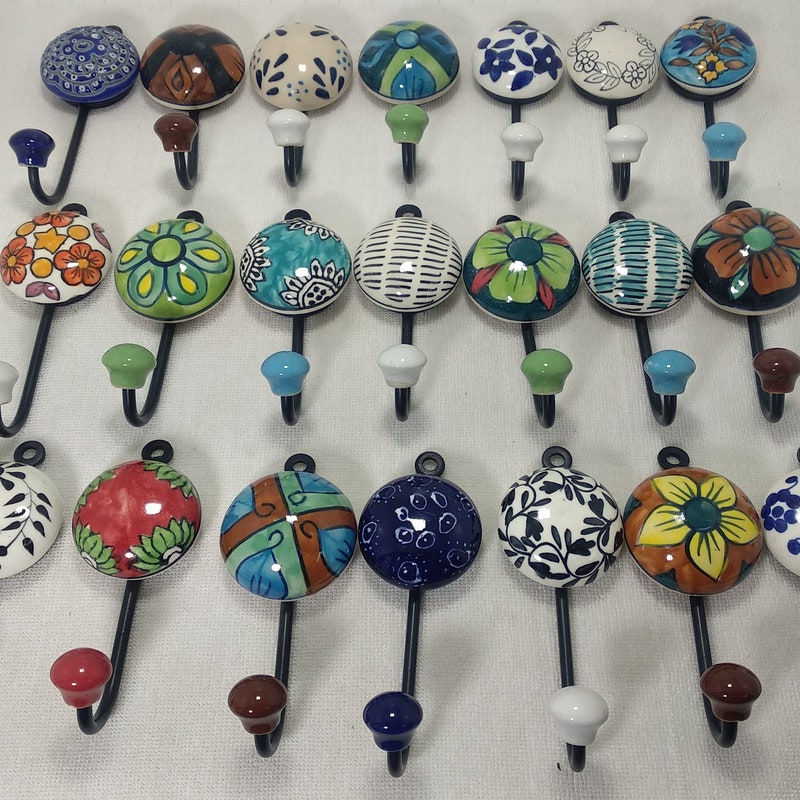 Colorful Wall Hooks - Etsy