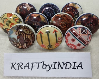 Multicolor Ceramic Knobs Kitchen Cabinet Drawer Pulls Ceramic - Etsy