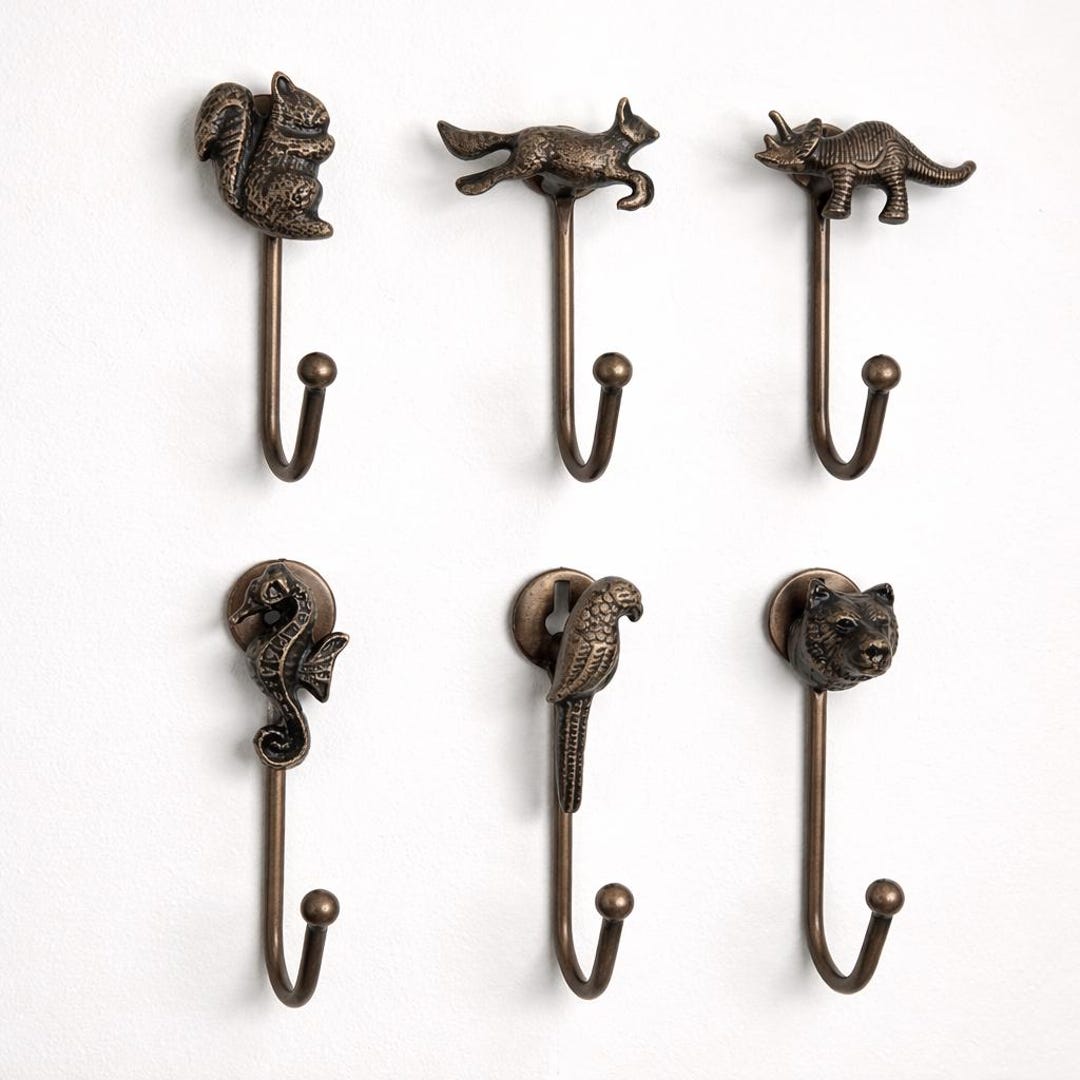 Antique Animal Wall Hooks | Decorative Coat Key Hat Hook | Vintage ...