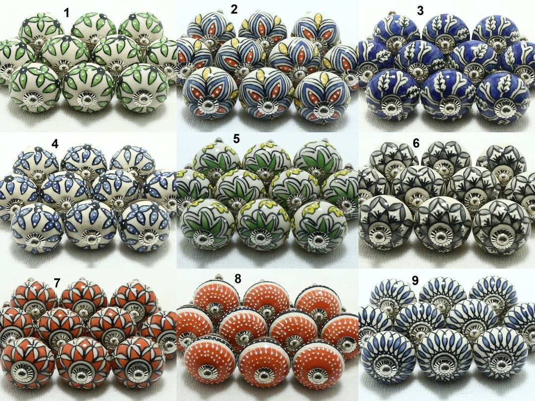 Emboss Ceramic Knobs Kitchen Cabinet Knobs Drawer Pulls - Etsy