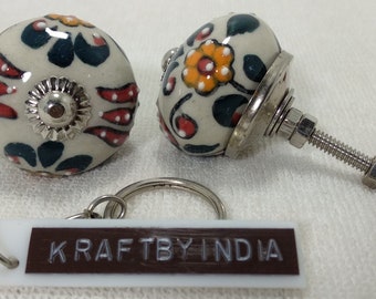 Multicolor Emboss Ceramic Knobs Kitchen Cabinet Drawer Knobs Cupboard Knobs Hardware Knobs ...