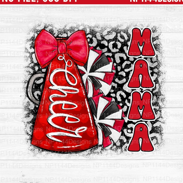 Cheer Mom Png Red Black - Etsy